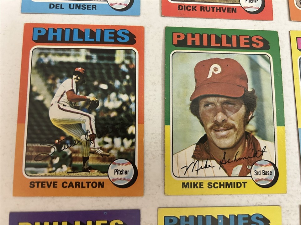 1975 Topps PHILADELPHIA Phillies Team Set STEVE CARLTON Mike SCHMIDT ...