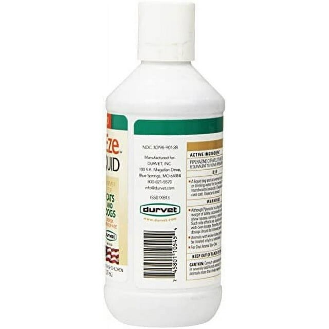 WormEze Liquid Dewormer for Dogs & Cats - 8 fl oz Pet Health Drops ...