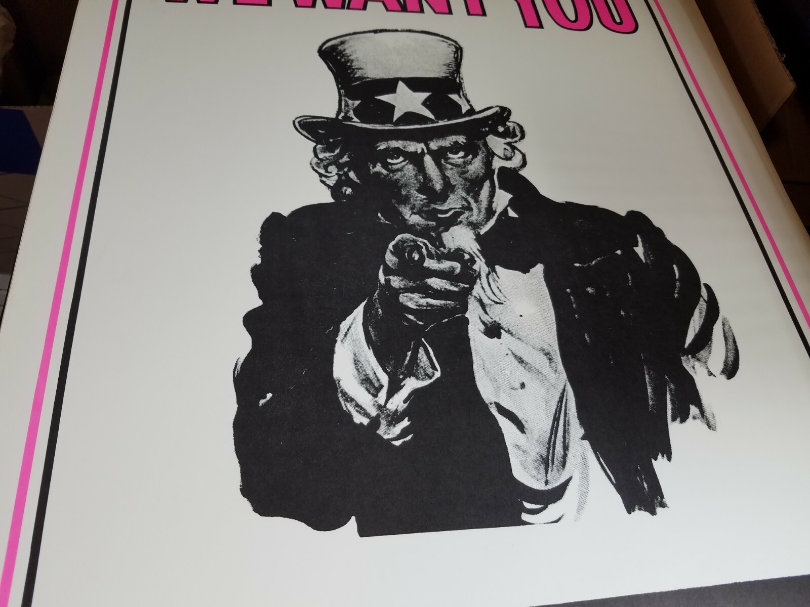 WE WANT YOU TO CLEAN YOUR ROOM VINTAGE 1970's HIPPIE POSTER Uncle Sam ...