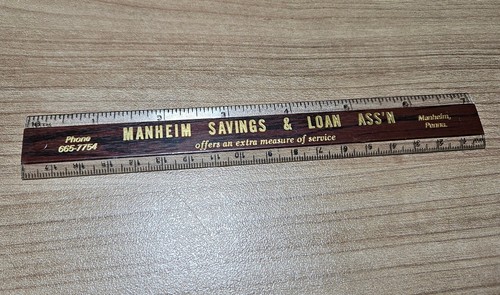 Vintage Manheim PA Savings & Loan Association Bank Advertising Plastic ...