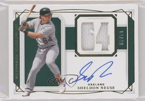 2020 National Treasures Signature Numbers Gold /49 Sheldon Neuse Rookie ...