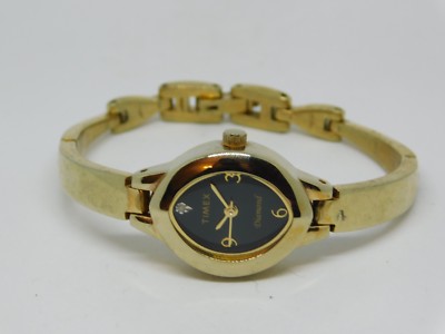 Timex Diamond Gold Tone Quartz Analog Women's Watch Sz. 5 3/4" New ...