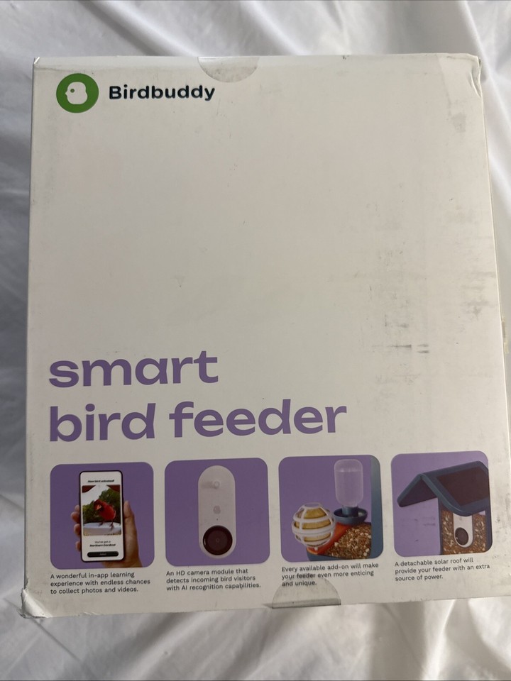 Bird Buddy Smart Bird Feeder With Solar Roof & Camera Solar Powered ...
