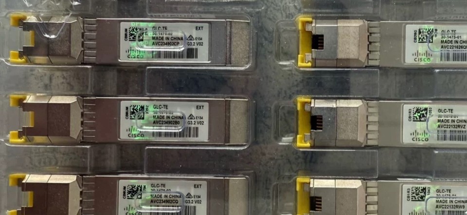 Lot of 20 Cisco Original GLC-TE Green Hologram Green Label | eBay