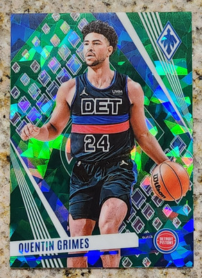Sports Cards 2023-24 Panini Phoenix Quentin Grimes Green Cracked Ice ...