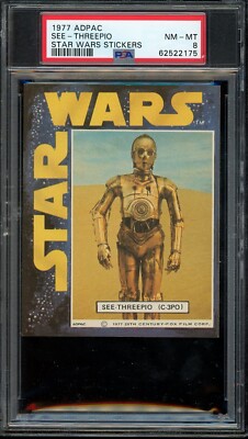 1977 Star Wars Adpac Stickers See-threepio Star Wars Stickers PSA 8 | eBay