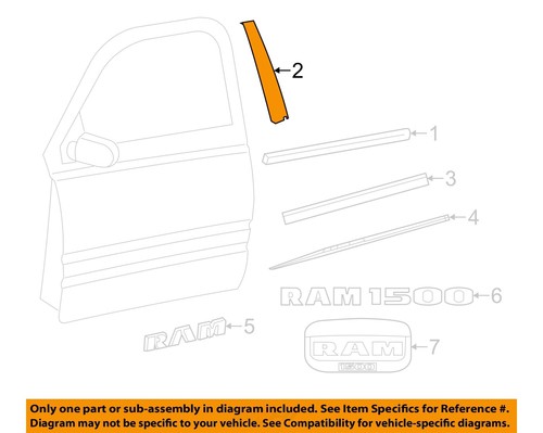CHRYSLER OEM 09-23 1500 Classic Exterior Trim-Black Out Tape 68351203AB ...