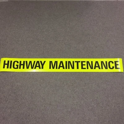 HIGHWAY MAINTENANCE Stickers Fluorescent | Grelly UK