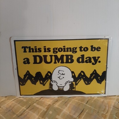 Peanuts Charlie Brown Tin Aluminum Metal Sign Man Cave Garage Decor 7. ...