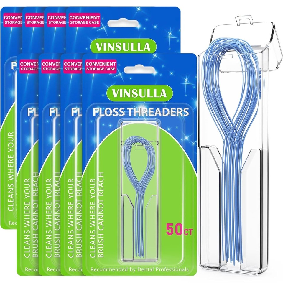 Floss Threaders for Braces & Implants - 400ct, Easy for Bridges ...