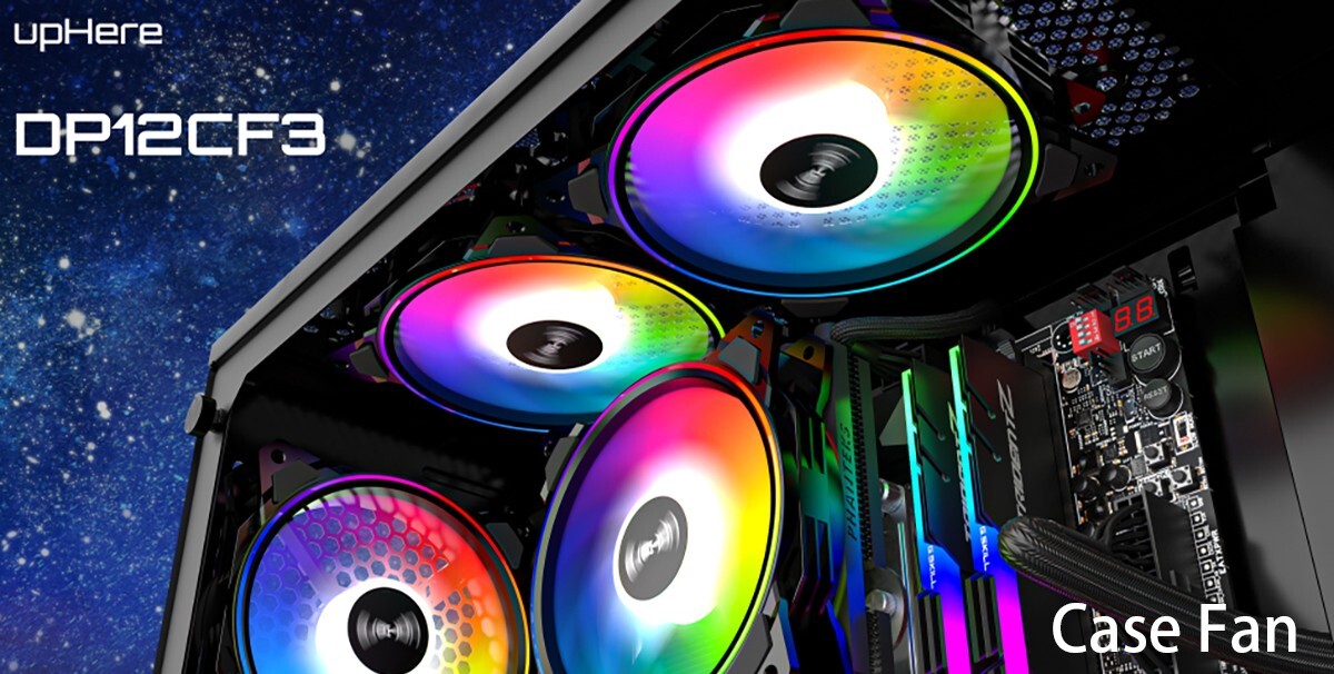 120mm Fan set 3-Pack ARGB, PWM, RGB controller & IR Remote UPHERE 696393421777| eBay
