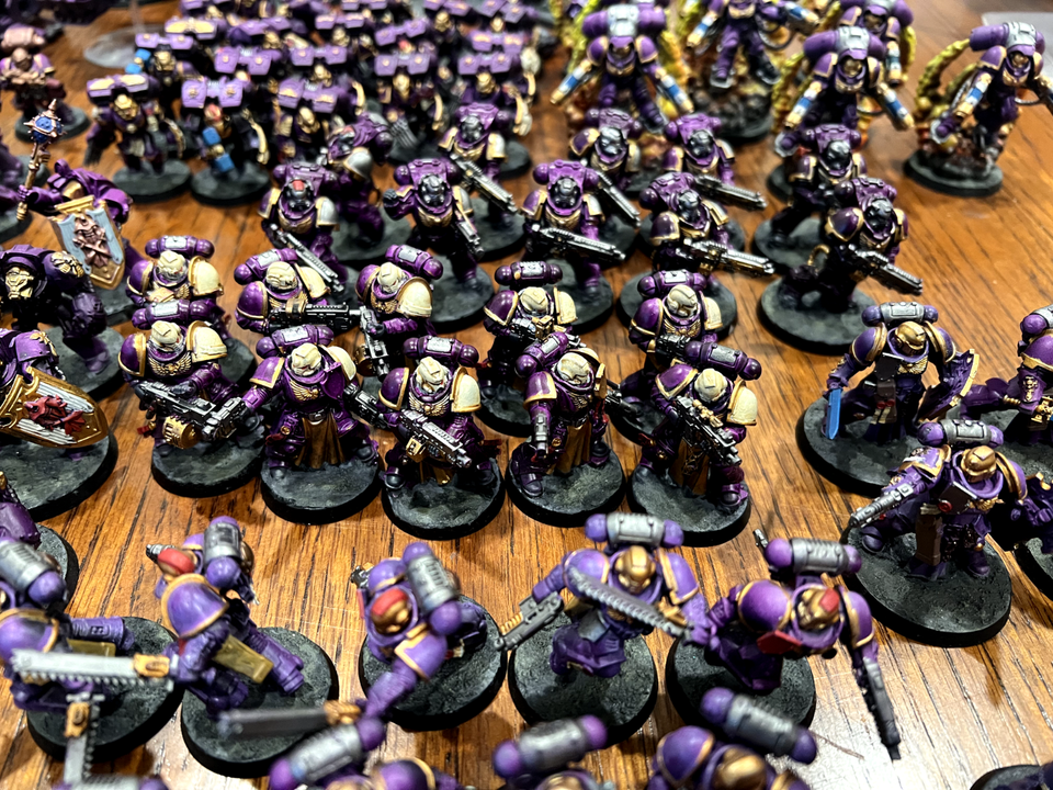 Beautiful Purple Warhammer 40k Painted Army - Tabletop Ready - Lots of ...