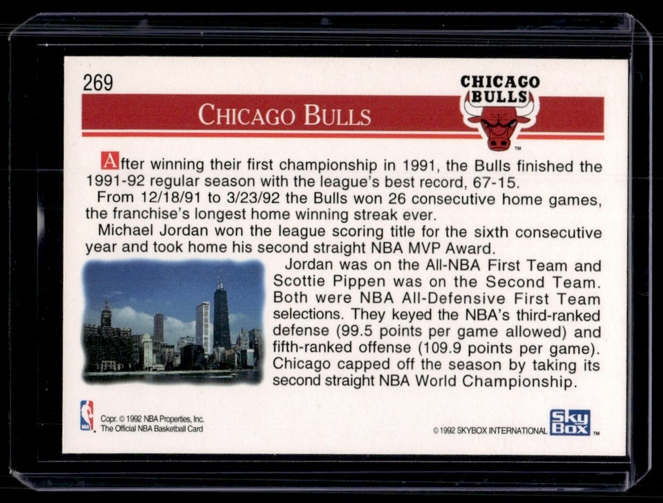 1992-93 Hoops Chicago Bulls Michael Jordan Chicago Bulls #269 | eBay