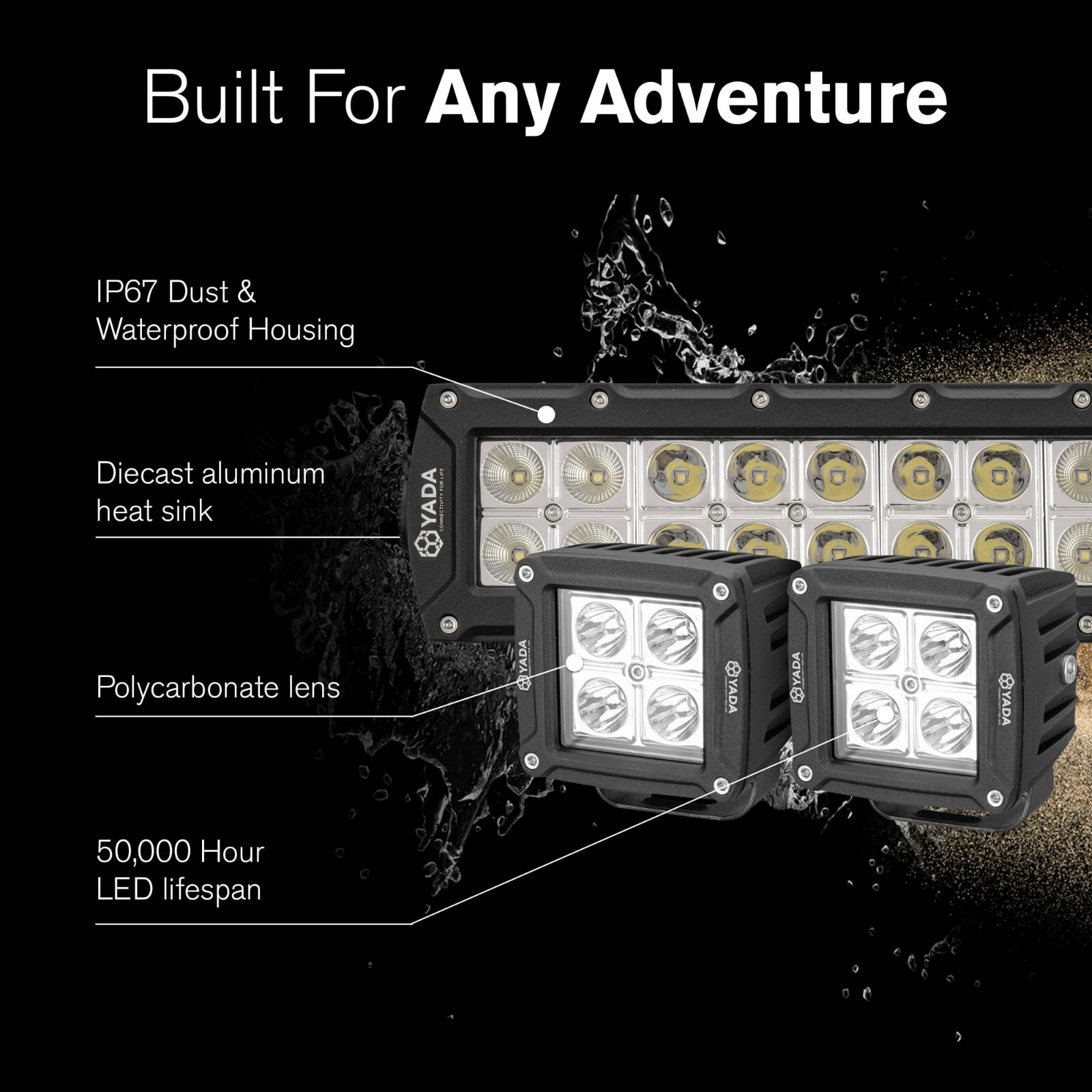 YADA Elevate off-road UTV Automotive Lighting Combo Kit - Black ...