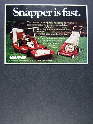 1974 Snapper Comet Riding & Push Lawn Mowers photo vintage print Ad | eBay