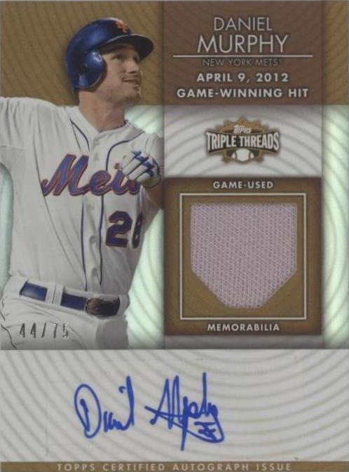 2012 Topps Triple Threads - Unity Autograph Relics Daniel Murphy #TTUAR ...