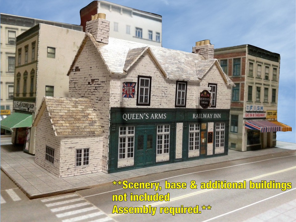 N Scale Building - British Pub & Inn ( Cardstock PRE-CUT Paper Kit) | eBay