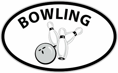 Bowling lanes Sport Oval Car Bumper Window Sticker Decal 6"X4" | eBay