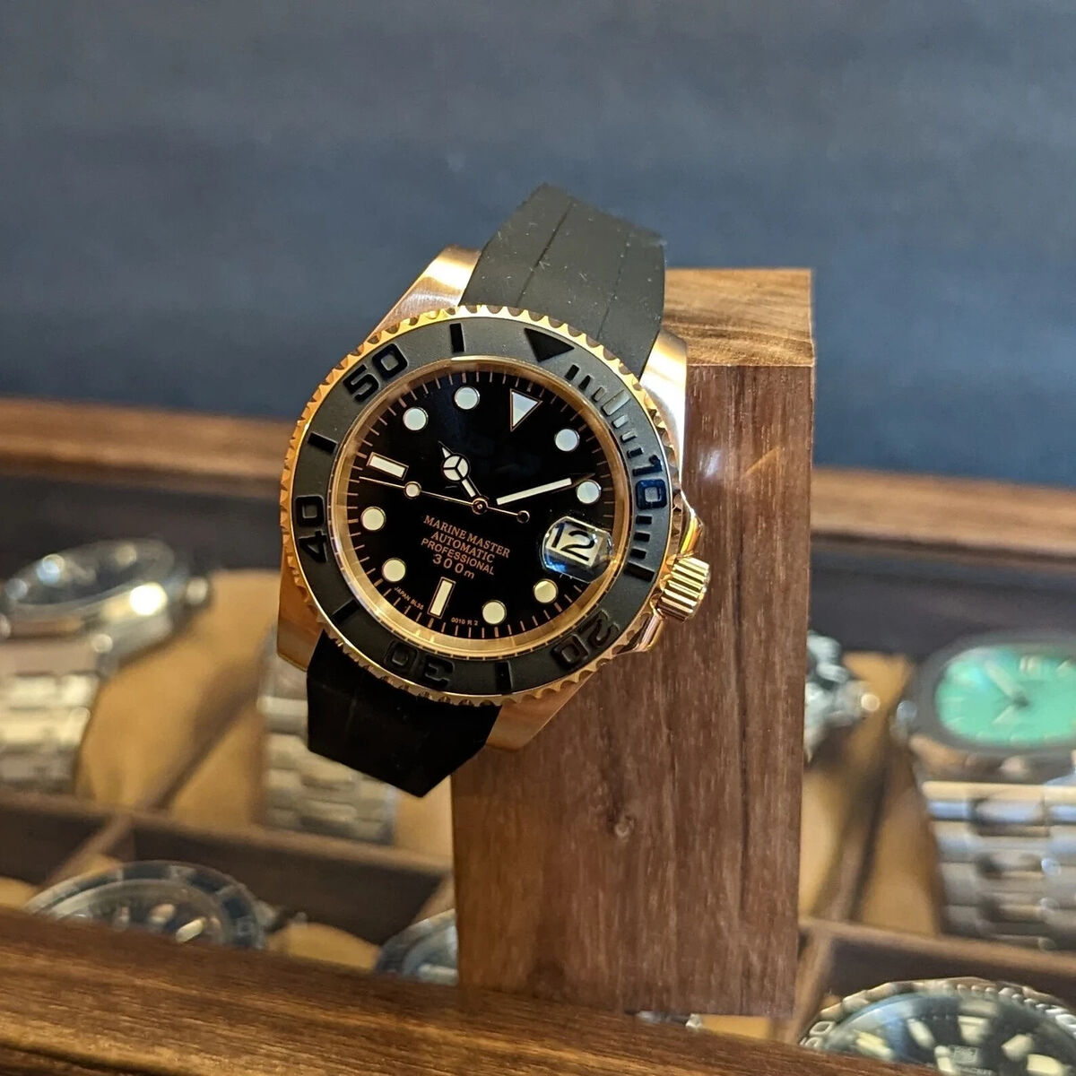 40mm Rose Gold Yacht Master Style Mod Watch NO LOGO w/ NH35 40mm Rose Gold Yacht Master Style Mod Watch NO LOGO w/ NH35