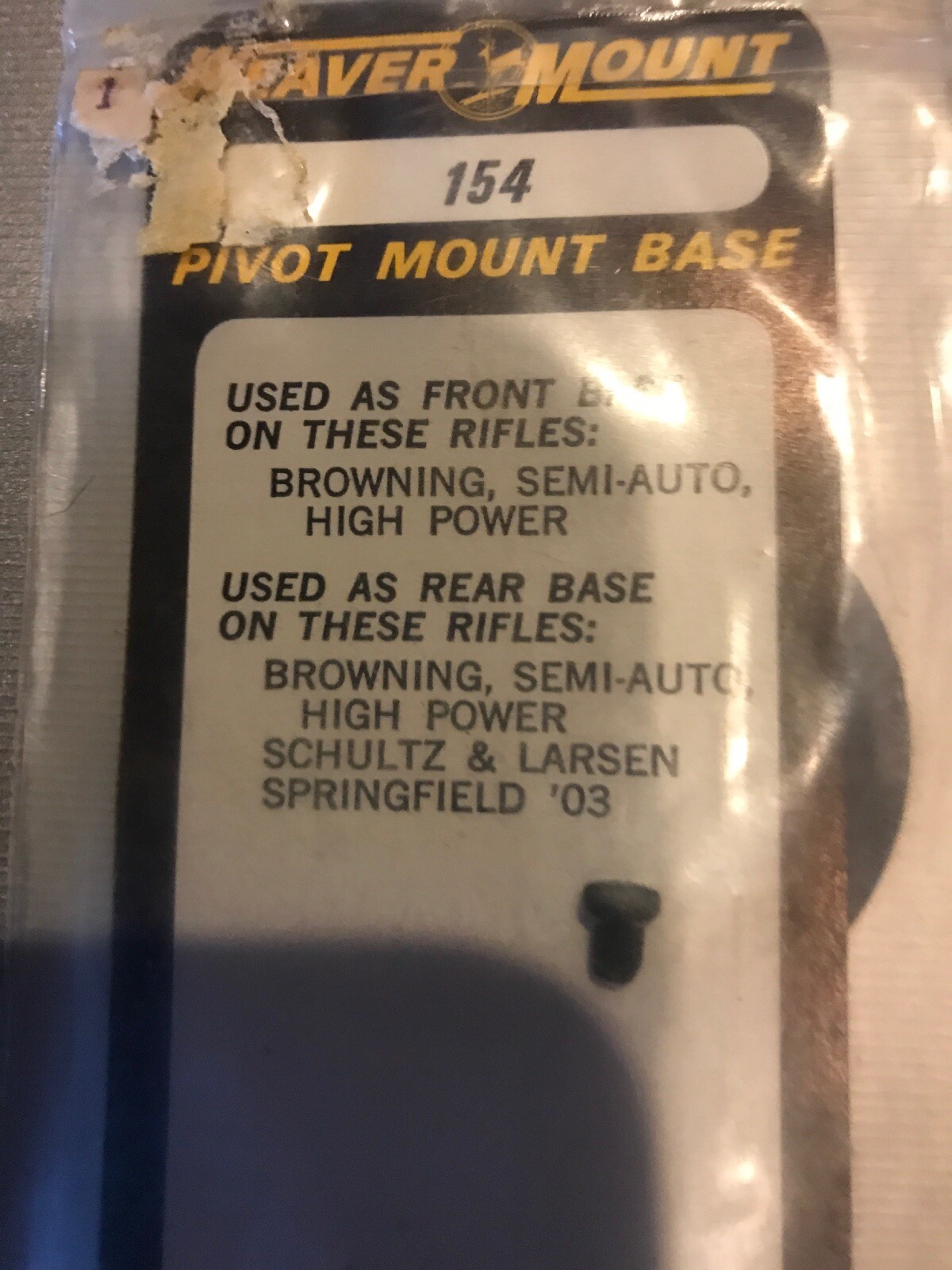 weaver scope pivot mount Base 154 | eBay