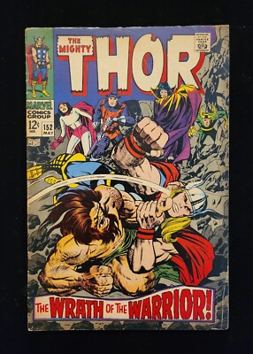 The Mighty Thor 152 Marvel 1968 Inhumans The Wrath Of The Warrior VG ...