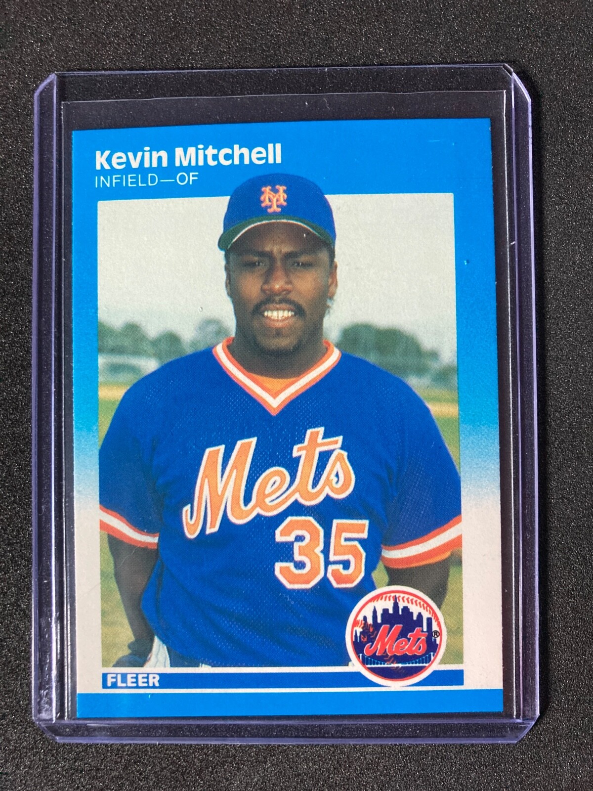 1987 Fleer Baseball Card Kevin Mitchell New York Mets RC #17 | eBay