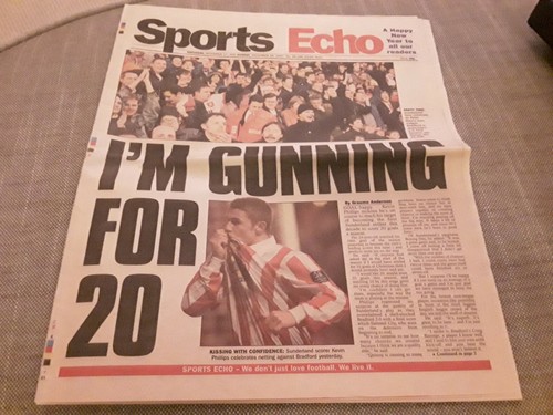 Sunderland Football Echo newspaper / SAFC v Bradford City 27 December ...