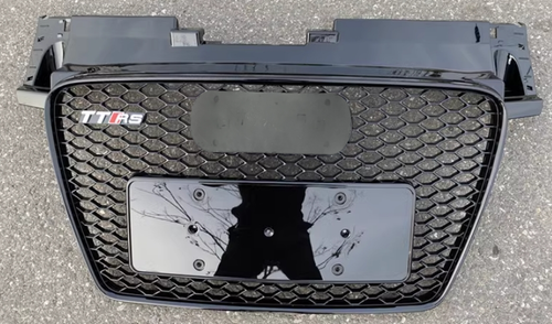 For 07-14 Audi TTRS Style Grille Black Grill Both Black And Chrome ...