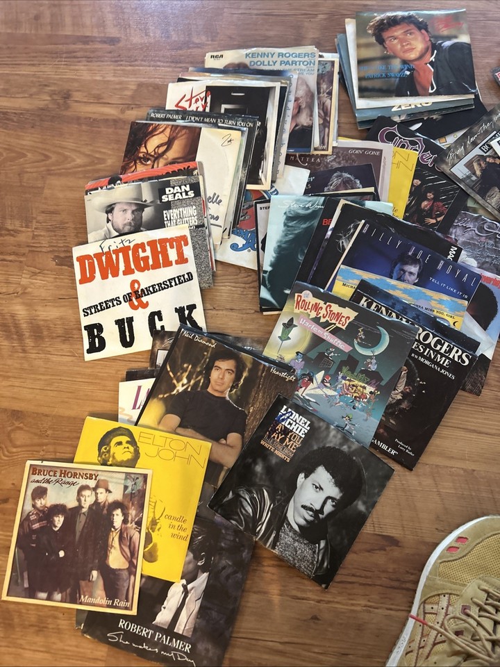 Lot Of 100 45 Rpm Picture Sleeve Records 1980's Van Halen Heart Police ...