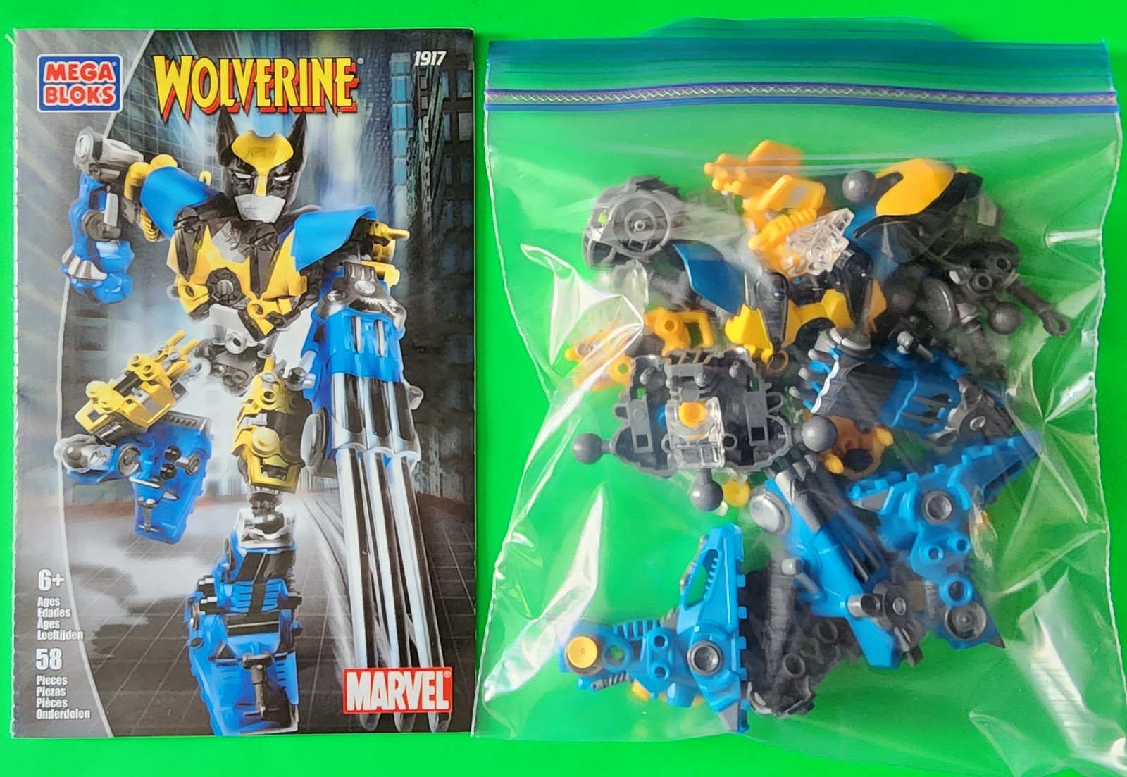 MegaBloks Wolverine 8" Figure Marvel Building Block Superhero w ...