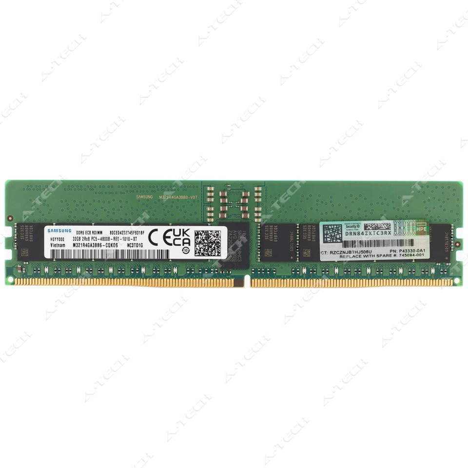 HP 32GB DDR5-4800 RDIMM P43328-B21 P48501-001 P43330-0A1 HPE Server ...