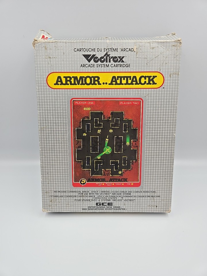 Vectrex - Armor Attack Arcade System Cartridge CIB w/ Overlay and ...