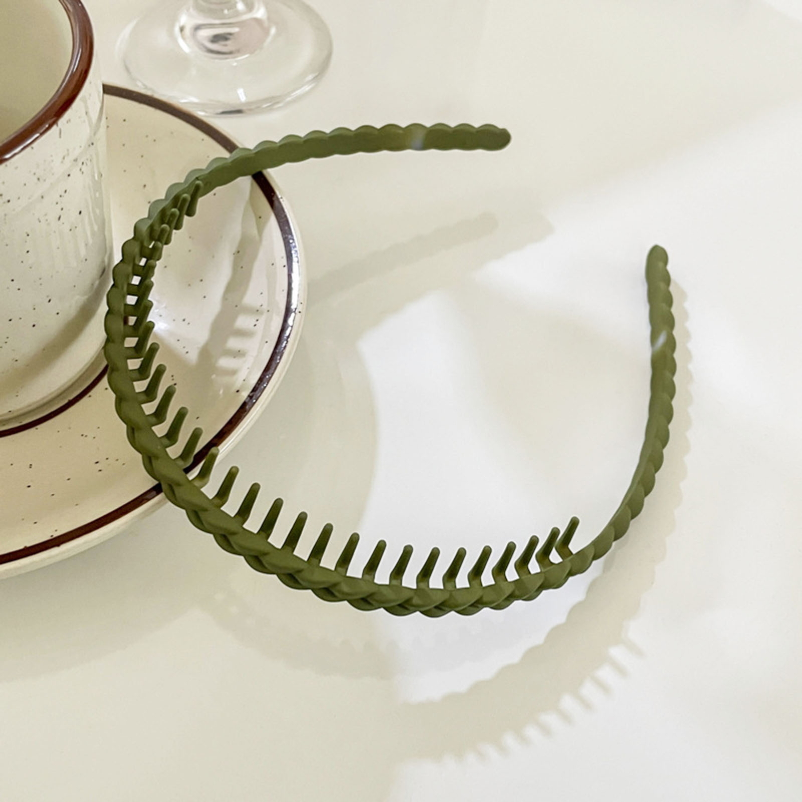 Bath Hair Hoop Broken Organization Hairband Solid Color Anti-slip ...