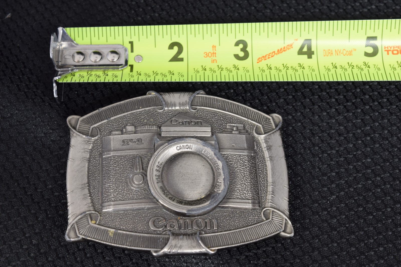 Vintage CANON F1 Camera Pewter Belt Buckle Limited Ed… - Gem
