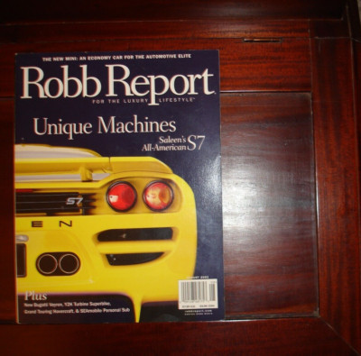 Robb Report Magazine August 2002 Unique Machines Saleen S7 | eBay