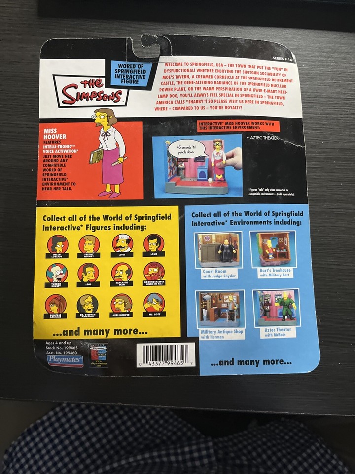 The Simpsons Miss Hoover Action Figure WOS MOC Series 14 RARE Toy ...