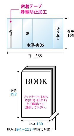 [100 pieces] Transparent book cover for B6 practical books and 46-size ...