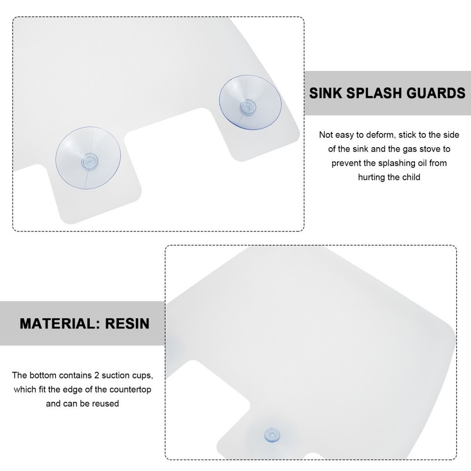6 Pcs Anti Splatter Shield Guard Sink Water Splash Screen for Cooking ...