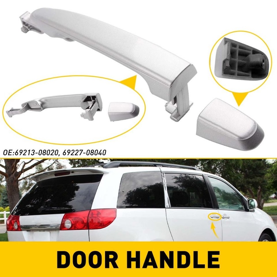 Door Exterior Handle Rear 2004-2010 For Silver L/R Toyota Sienna Pearl ...