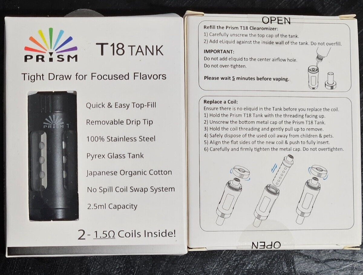 Innokin E Cig Endura Prism T18 Tank,for T22/T18 Replacement Thread 2 ...