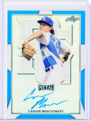 2019 Leaf Perfect Game Metal CARSON MONTGOMERY AUTO Autograph RC 6/30 ...