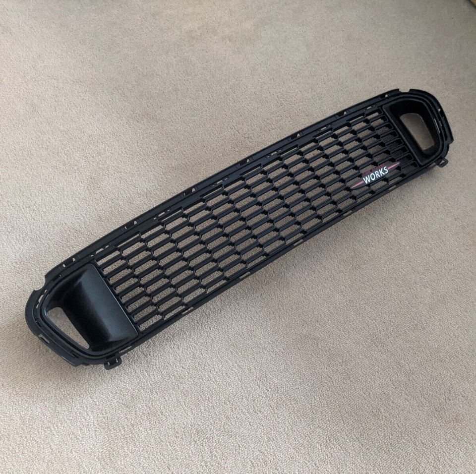 R58 MINI Cooper S JCW Front Bumper Grille Brake Ducts Small Black Badge ...