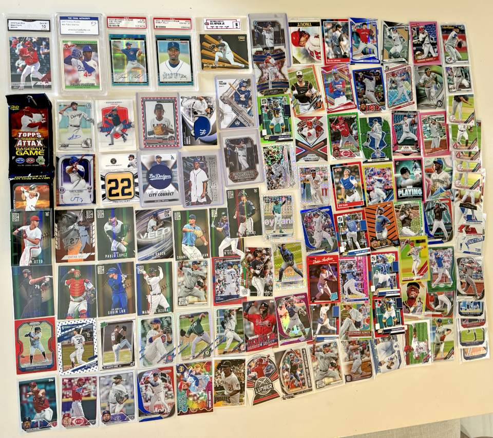 HUGE LOT of Baseball Auto relic SP, SSP Topps Bowman PSA graded 100 ...
