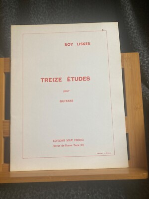 Roy Lisker Treize études pour guitare partition éditions Max Eschig | eBay