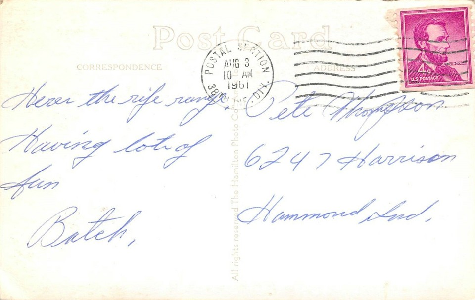 Camp Grayling The Rifle Range National Guard Grayling,MI Vtg 1961 RPPC ...