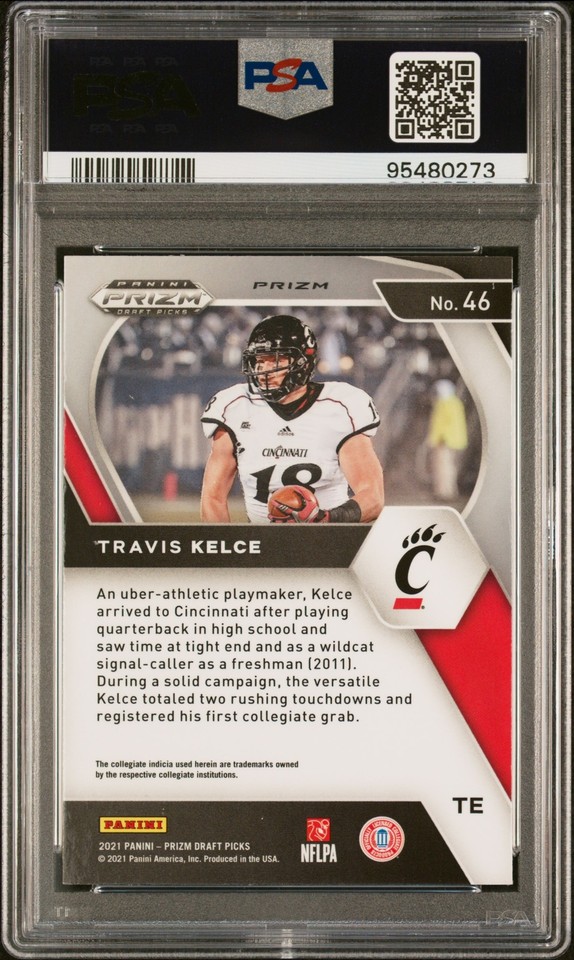 2021 PANINI PRIZM DRAFT PICKS GREEN WAVE #46 TRAVIS KELCE PSA 10 | eBay