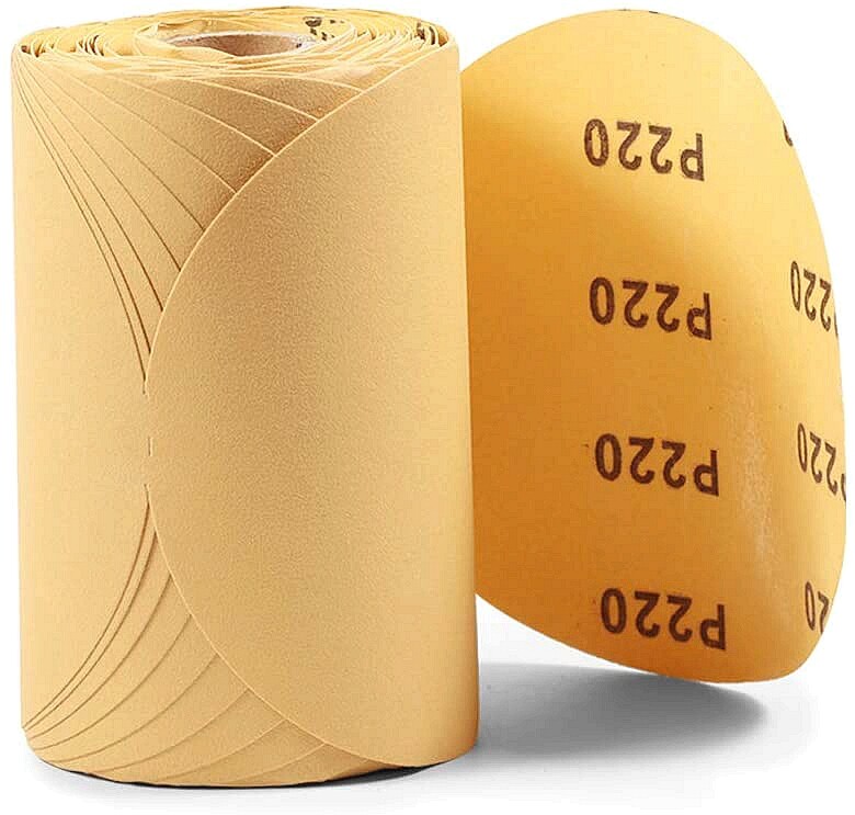 220 Grit 6 inch PSA Sanding Disc Sandpaper 100 Roll Sticky Back DA ...