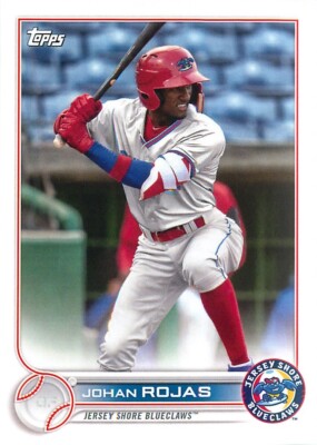 Johan Rojas 2022 Topps Pro Debut MiLB Rookie Card #PD-65 Jersey Shore ...