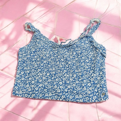 Ghanda Sicily Top Electric Blue Floral Size Small NWT Ladies Women's ...