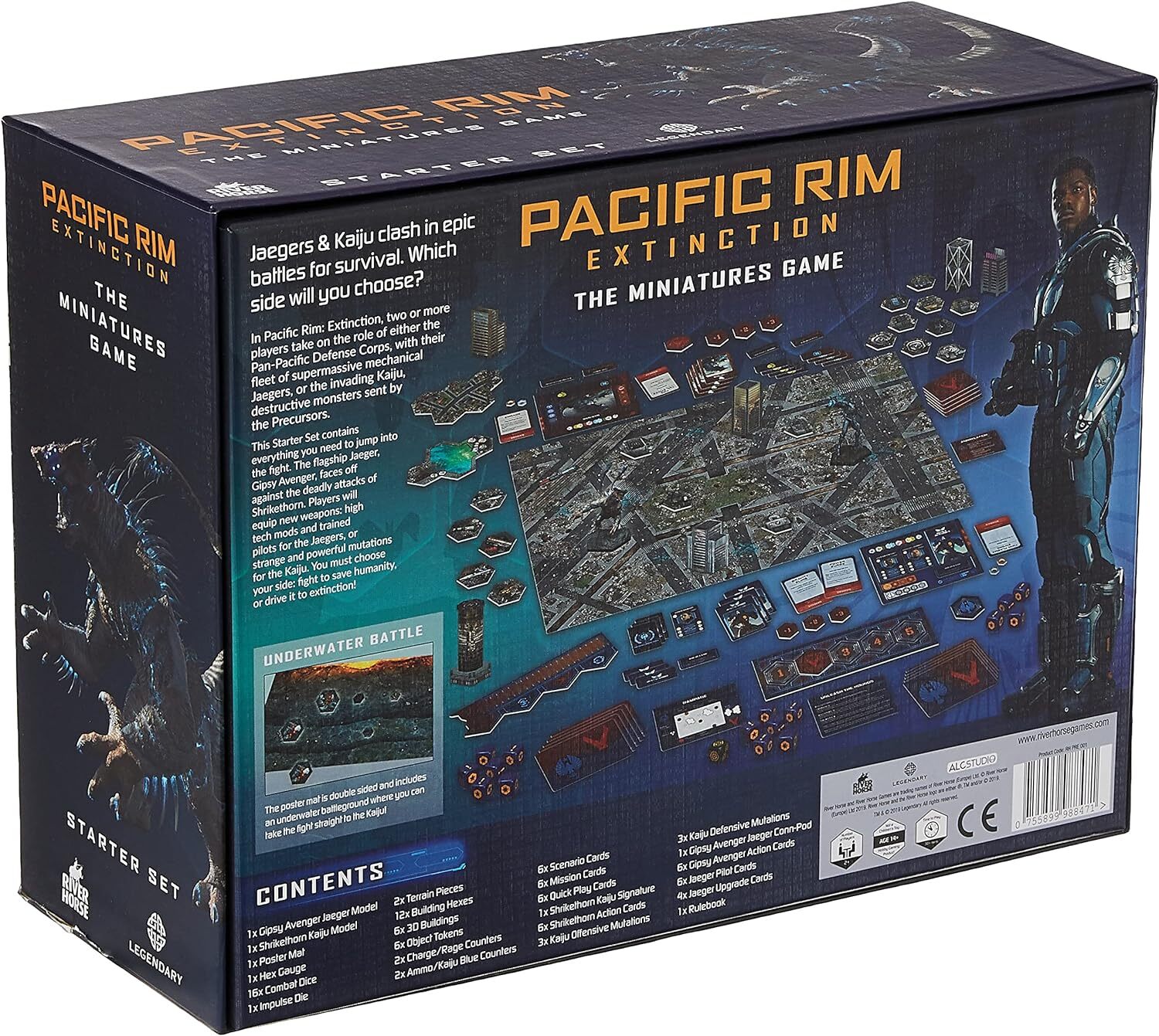Pacific Rim: Extinction Starter Set Miniatures Game Jaeger Kaiju River ...